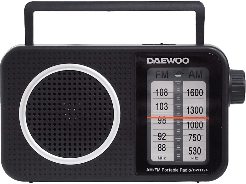 Radio portátil | DW1124 DAEWOO, Negro | MediaMarkt