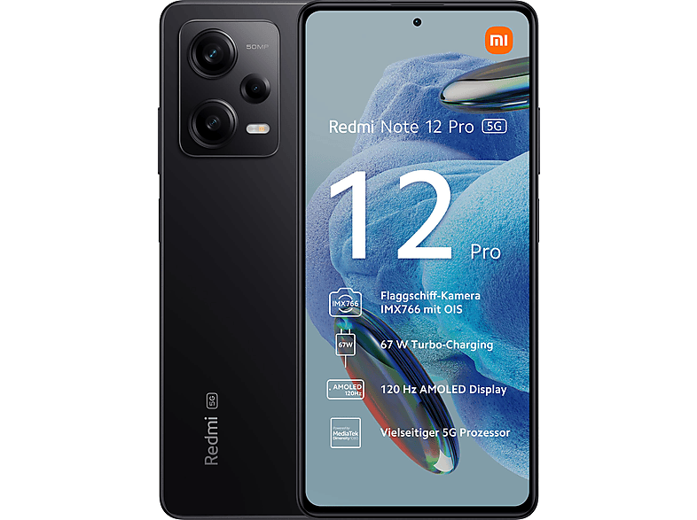 XIAOMI REDMI NOTE 12 PRO 5G 6+128GB MIDNIGHT BLACK 128 GB Midnight Black Dual SIM | SATURN