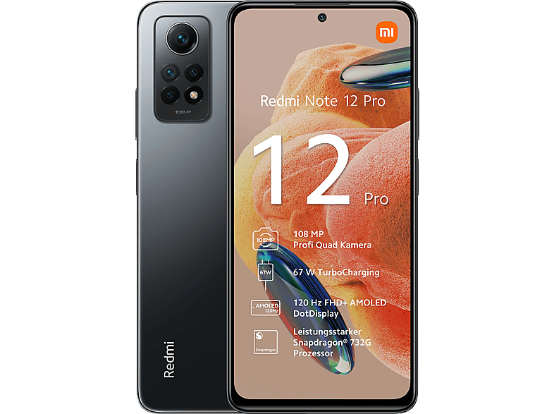 XIAOMI Redmi Note 12 Pro 4G 128 GB Graphite Gray Dual SIM | SATURN