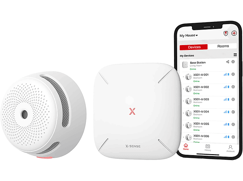 X-SENSE SBS50 Basisstation mit XS01-M Rauchmelder Weiß | MediaMarkt