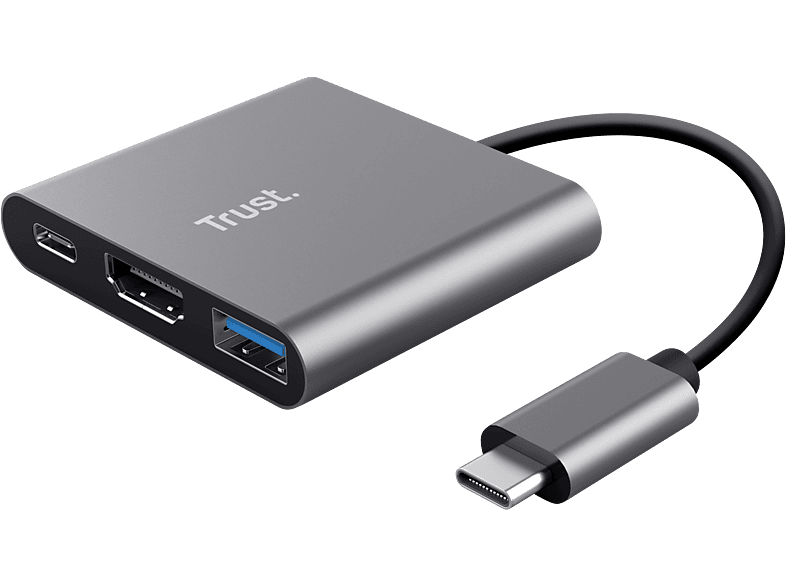 TRUST Dalyx, Multiadapter, Silber | MediaMarkt
