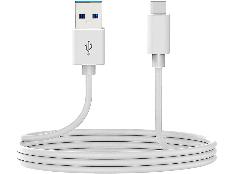 Cable USB | DCU ADVANCE TECNOLOGIC DCU Blanco / Cable USB-C 3.1 (M) a USB-A 3.0 (M) 2m, USB 3.2 ...