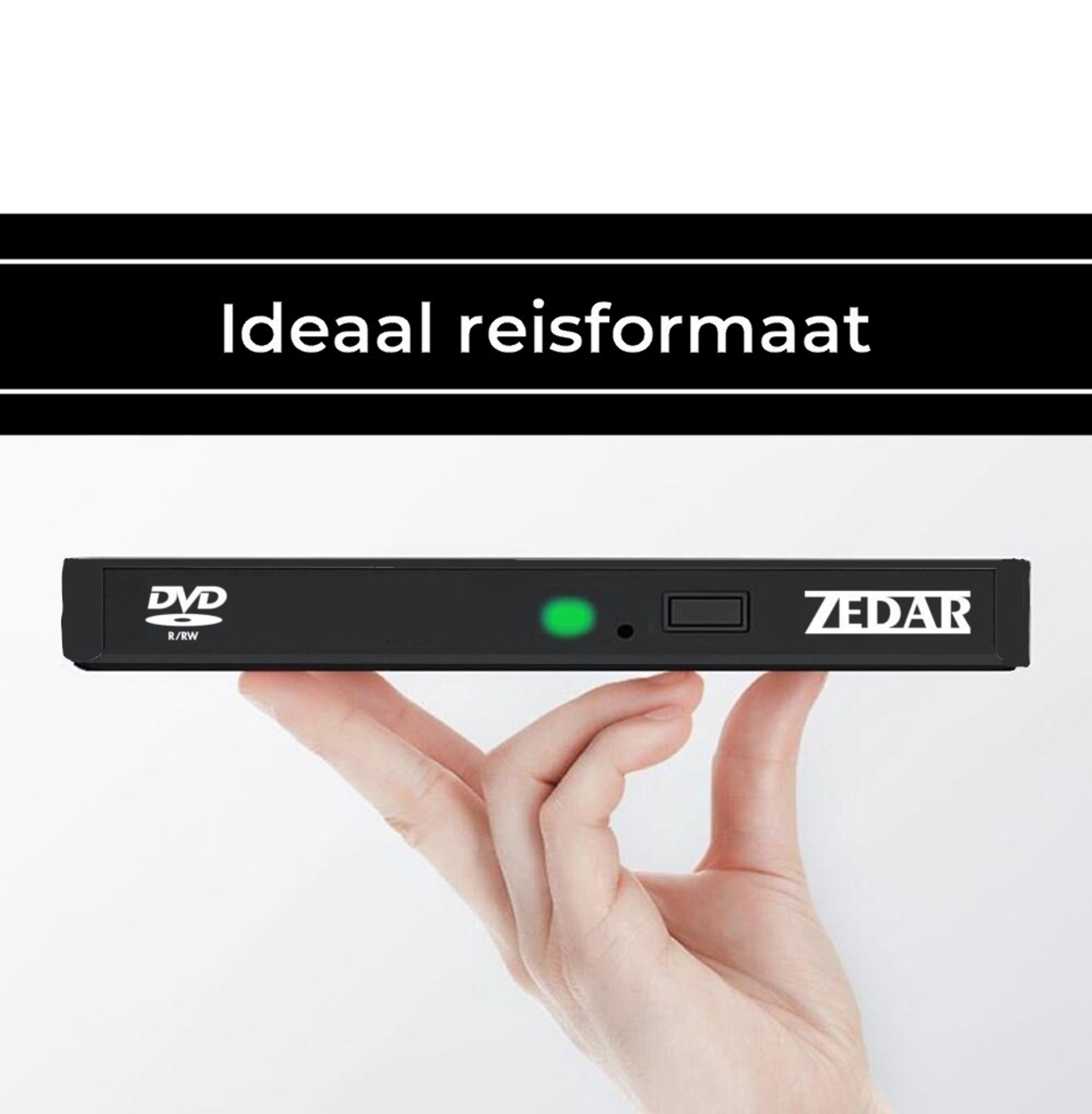 ZEDAR Externe DVD Speler & Brander DVD/CD Drive voor Laptop & Macbook - Data & Voeding Via USB 3 ...