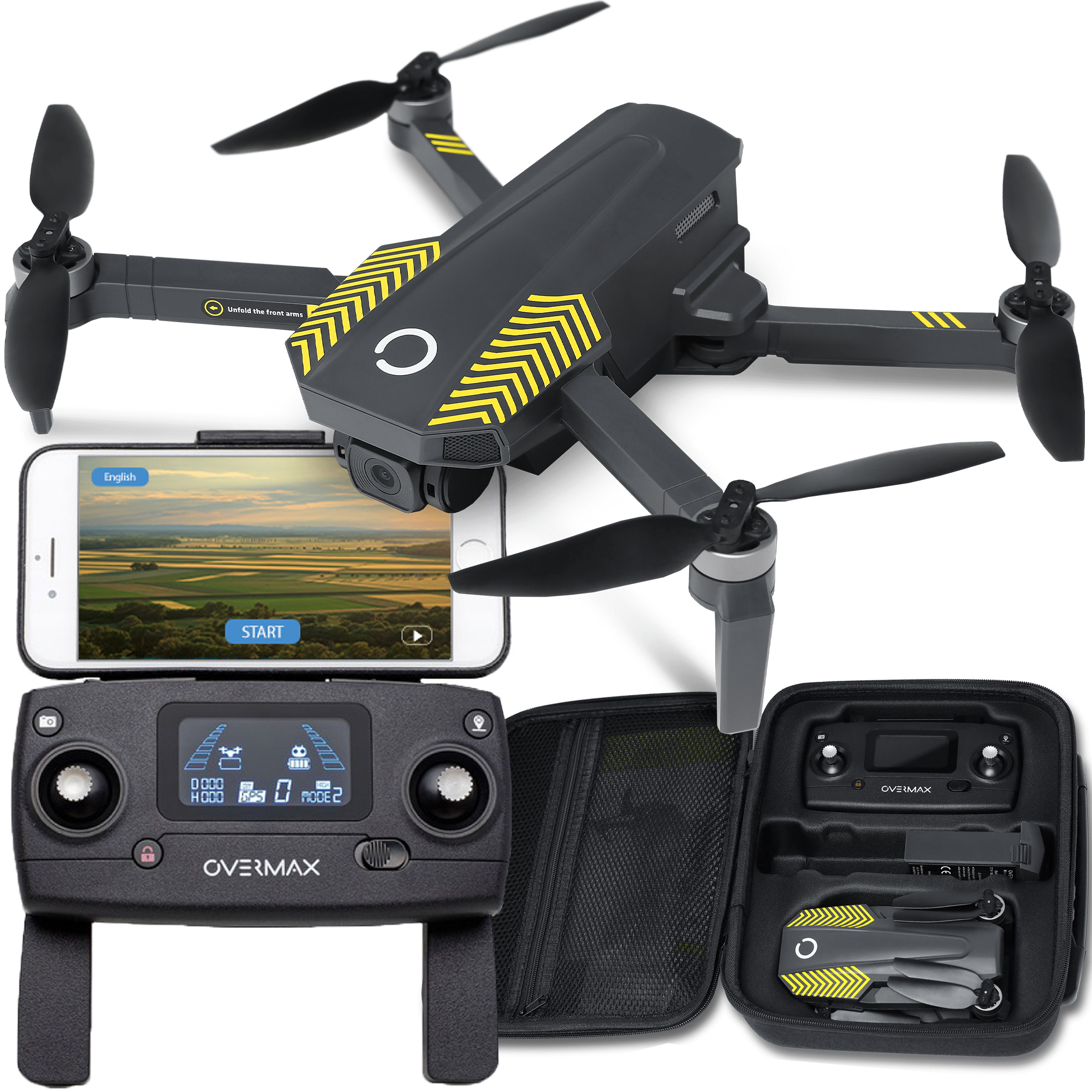 OVERMAX X-BEE DRONE Drohne, Black & Yellow | MediaMarkt