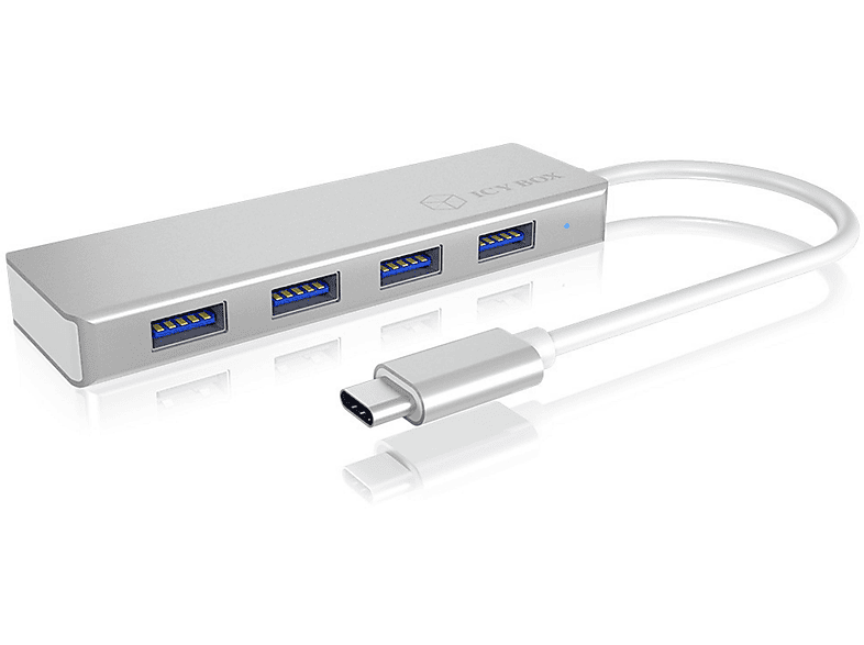 RAIDSONIC IB-HUB1425-C3 4 PORT USB 3.0 TYPE C USB Hub, Silber | MediaMarkt