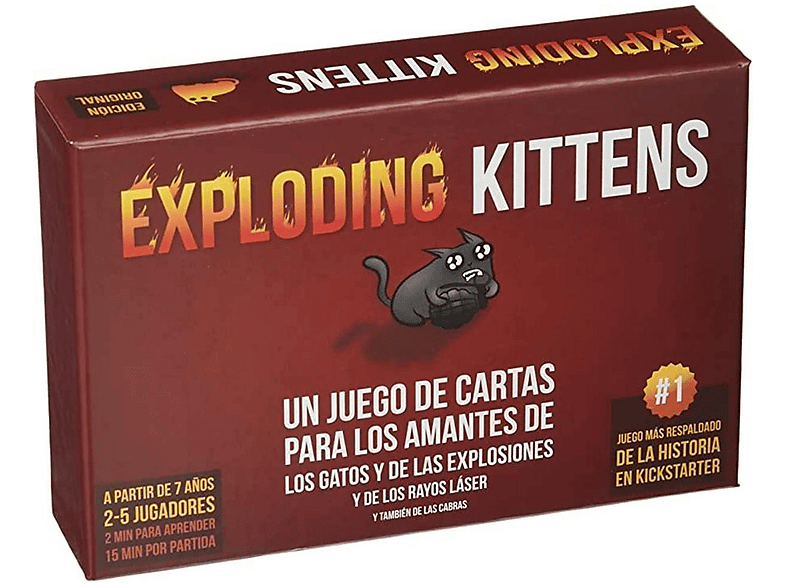 Juego de mesa | ASMODEE Exploding Kittens, edad recomendada: 8 año(s ...
