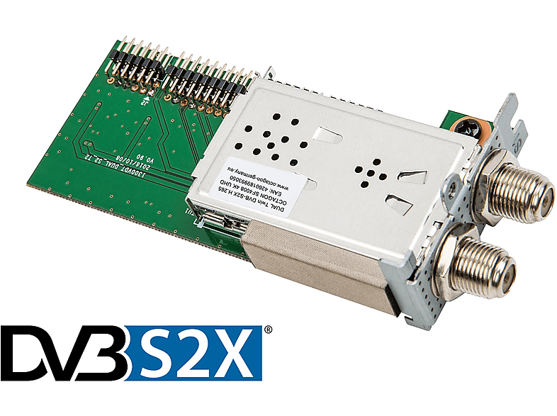 OCTAGON SF4008 DUAL Twin DVB-S2X Steck Tuner Sat Receiver (Silber) | SATURN