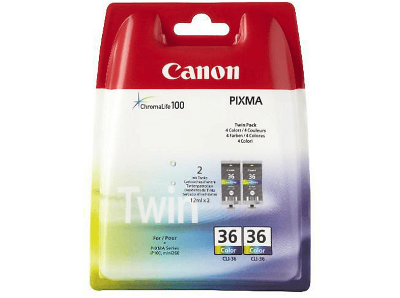 CANON 1511B018 CLI-36 TWIN PACK Tintenpatrone mehrfarbig (1511B001 ...
