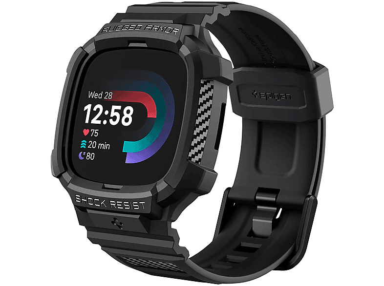 SPIGEN Rugged Armor Pro Case geschikt voor Fitbit Sense 2, Fitbit Versa ...