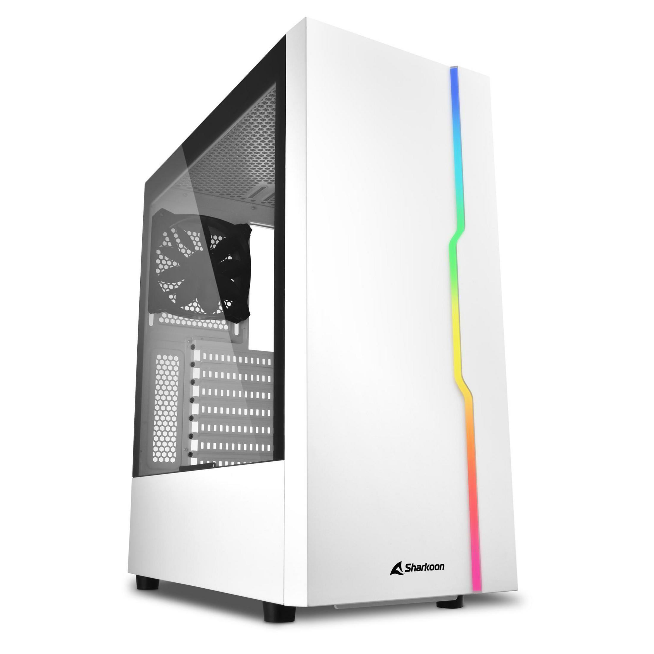 SHARKOON RGB SLIDER WHITE PC-Gehäuse, Weiß | MediaMarkt