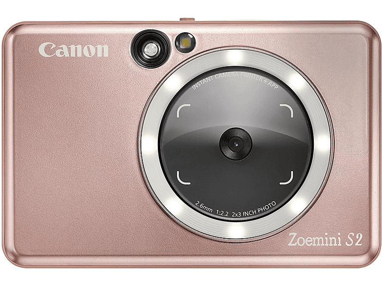 Compatta CANON ZOEMINI S2 con Specchio e Luce Circolare ROSE GOLD ...
