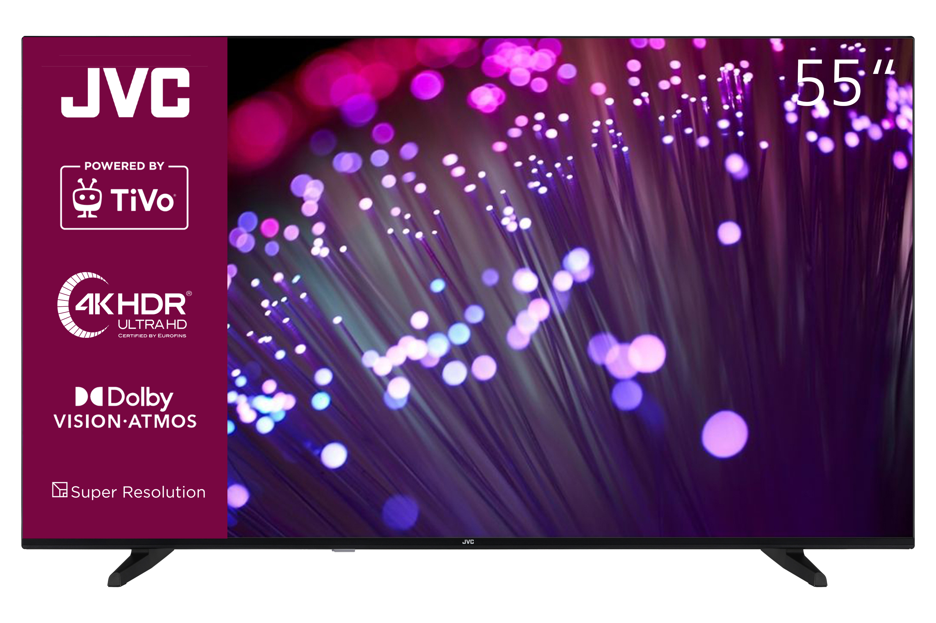 TV LED 55" | JVC LT-55VU3455, UHD 4K, Smart TV, DVB-T2 (H.265), Negro ...