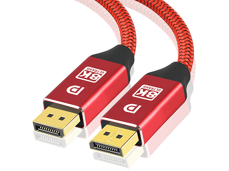 REAGLE DisplayPort Kabel 3M DP 1.4 4K@144Hz DisplayPort Kabel, Red ...