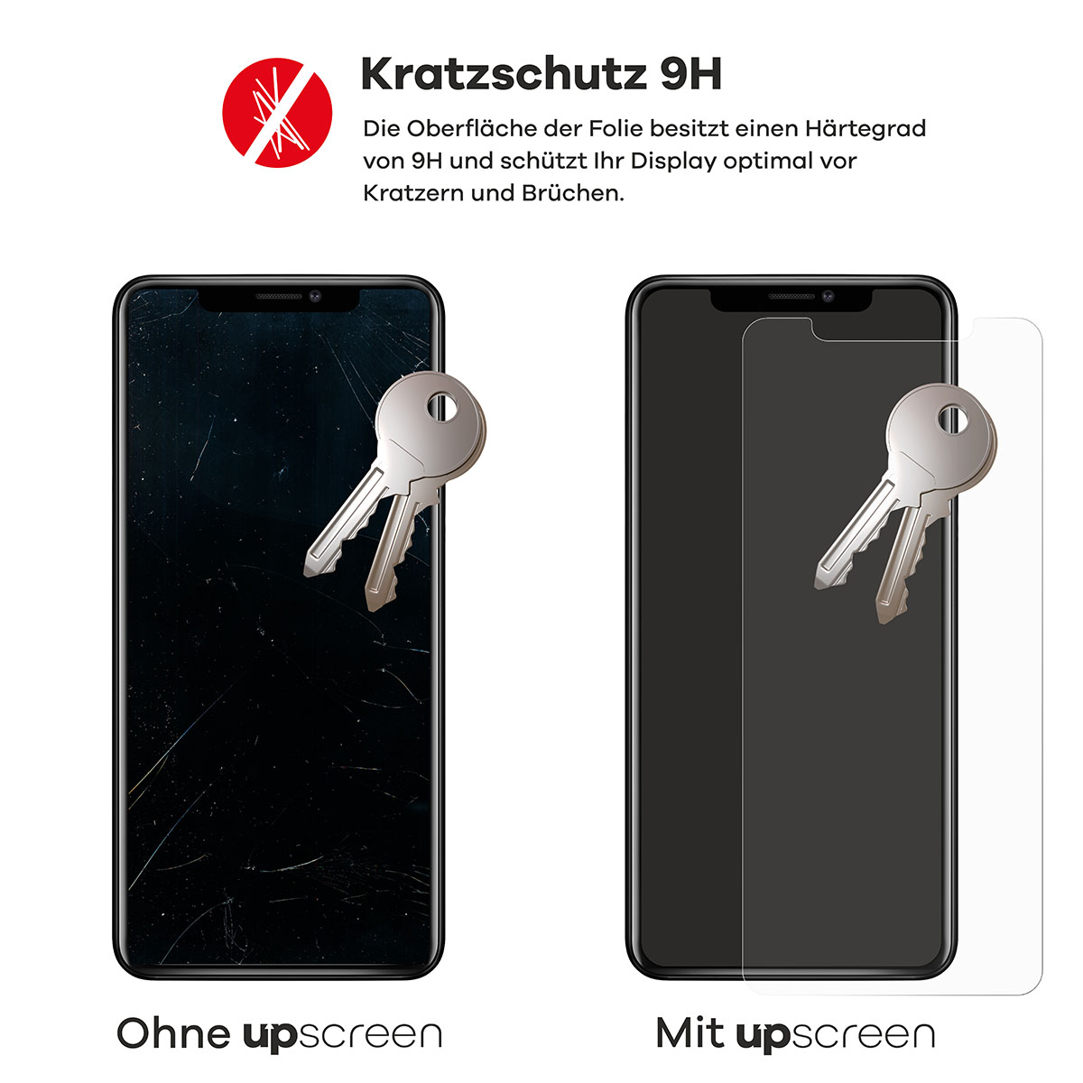 UPSCREEN Schutzglas Panzer Folie Glas klar Schutzfolie (für Cubot P90 ...