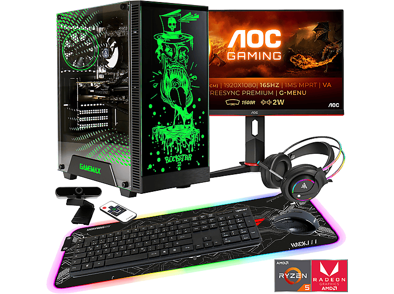 HYRICAN 6735/C24G2AE/BK, Gaming-PC-Komplettsystem mit AMD Ryzen™ 5 ...