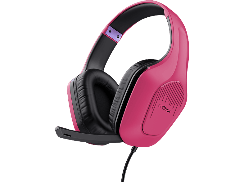 TRUST GXT 415P Zirox, Over-ear Gaming Headset Rosa | MediaMarkt