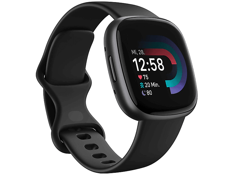 FITBIT FB523BKBK VERSA 4 GRAPHITE Smartwatch Aluminium Elastomer, S/L ...