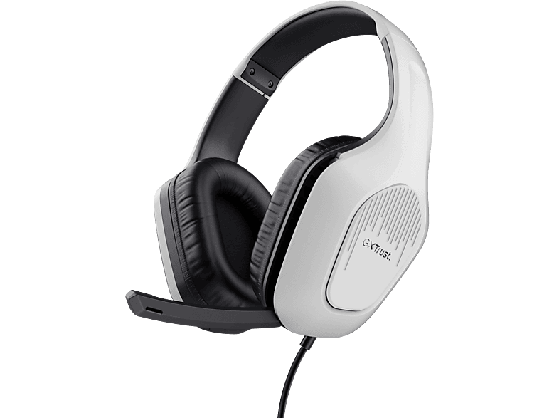 TRUST GXT415W ZIROX, Over-ear Gaming Headset Winning White | MediaMarkt