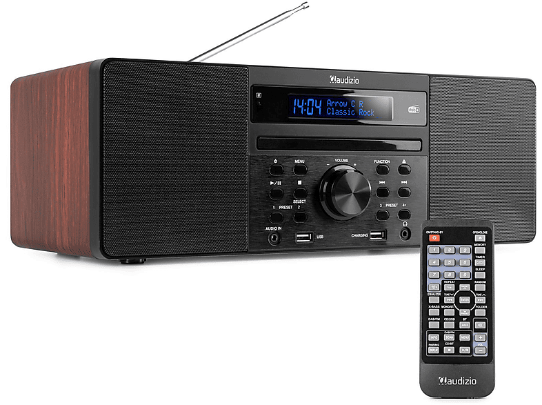 AUDIZIO Prato dab radio met cd-speler Donkerbruin | MediaMarkt