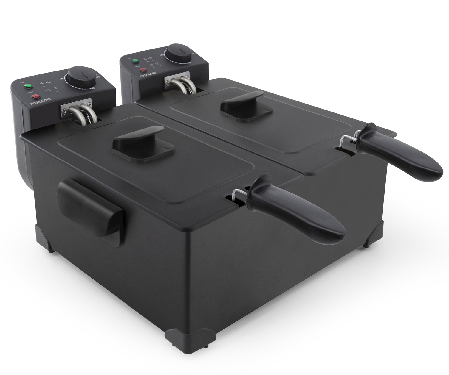 TOMADO TDF6001B Dubbele Friteuse Zwart | MediaMarkt