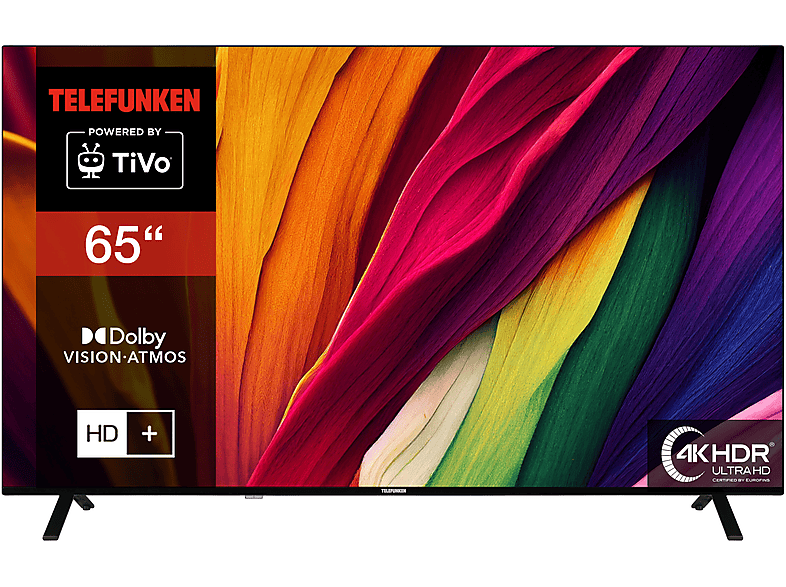 TELEFUNKEN XU65TO750S LED TV (Flat, 65 Zoll / 164 cm, UHD 4K, SMART TV ...