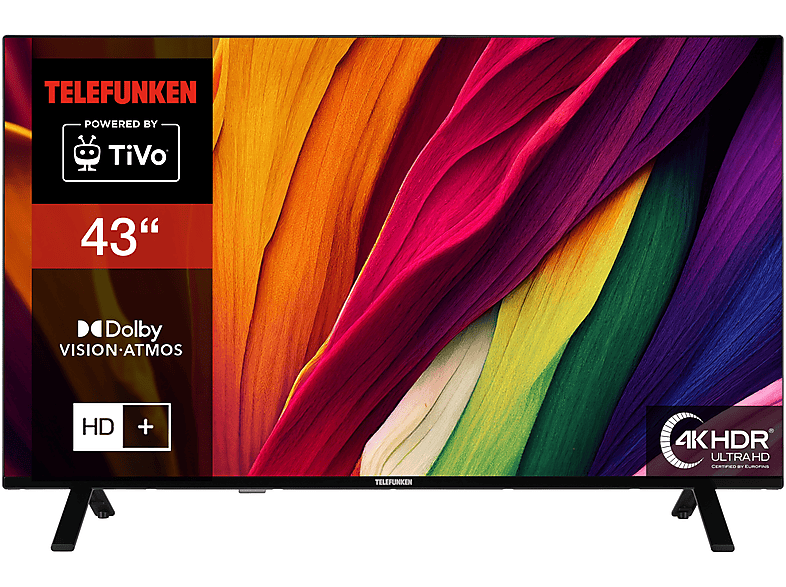 TELEFUNKEN XU43TO750S LED TV (Flat, 43 Zoll / 108 cm, UHD 4K, SMART TV) | MediaMarkt
