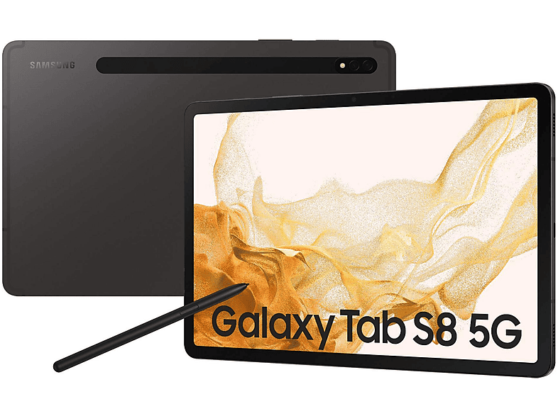 SAMSUNG GALAXY TAB S8 5G GREY 8GB/128GB, Tablet, 128 GB, 11 Zoll, Graphite | MediaMarkt
