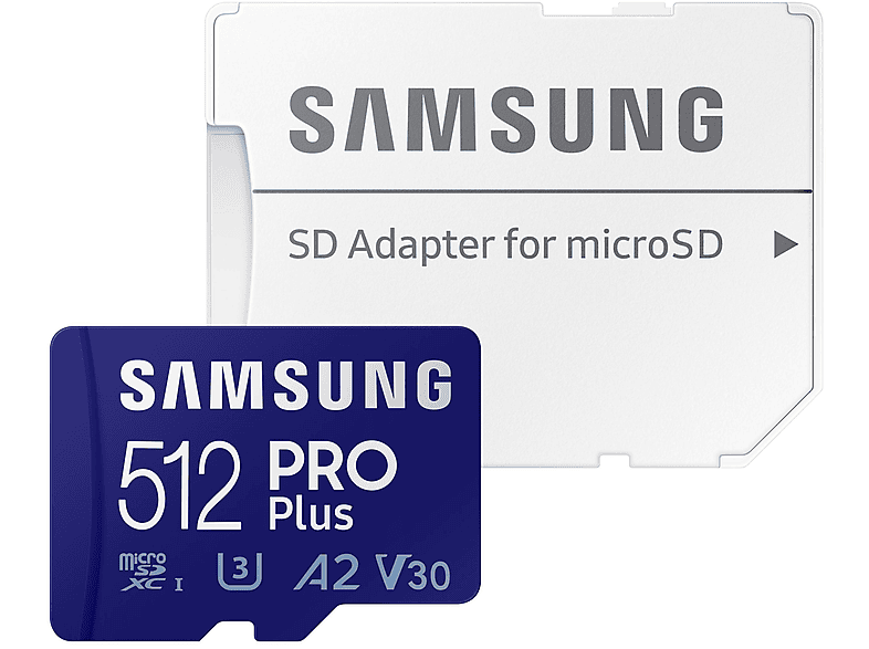 SAMSUNG MB-MD512KA/EU PRO PLUS MICROSD CARD (2021) 512GB, microSD ...