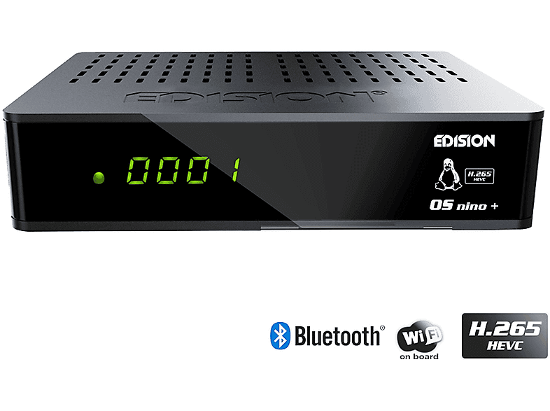EDISION NINO PLUS DVB-C/T2/S2 Combo Receiver (HDTV, PVR-Funktion, Twin ...