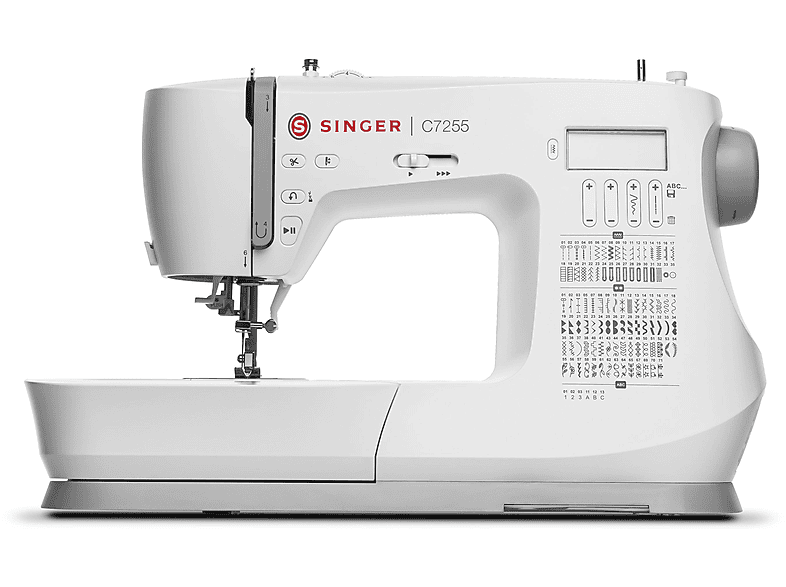 SINGER C 7255 Nähmaschine (70 Watt, 8 automatische 1-Schritt-Knopfloch ...