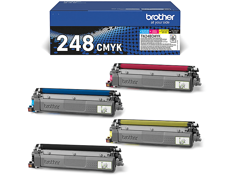 BROTHER TN-248VAL, 4-pack | Cyaan Blauw, Magenta, Geel, Zwart Zwart ...