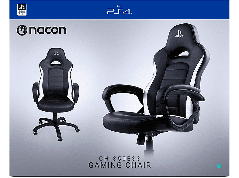NACON NA382747 PS4 GAMING CHAIR CH-350ESS Gaming Stuhl, Schwarz, weiß ...