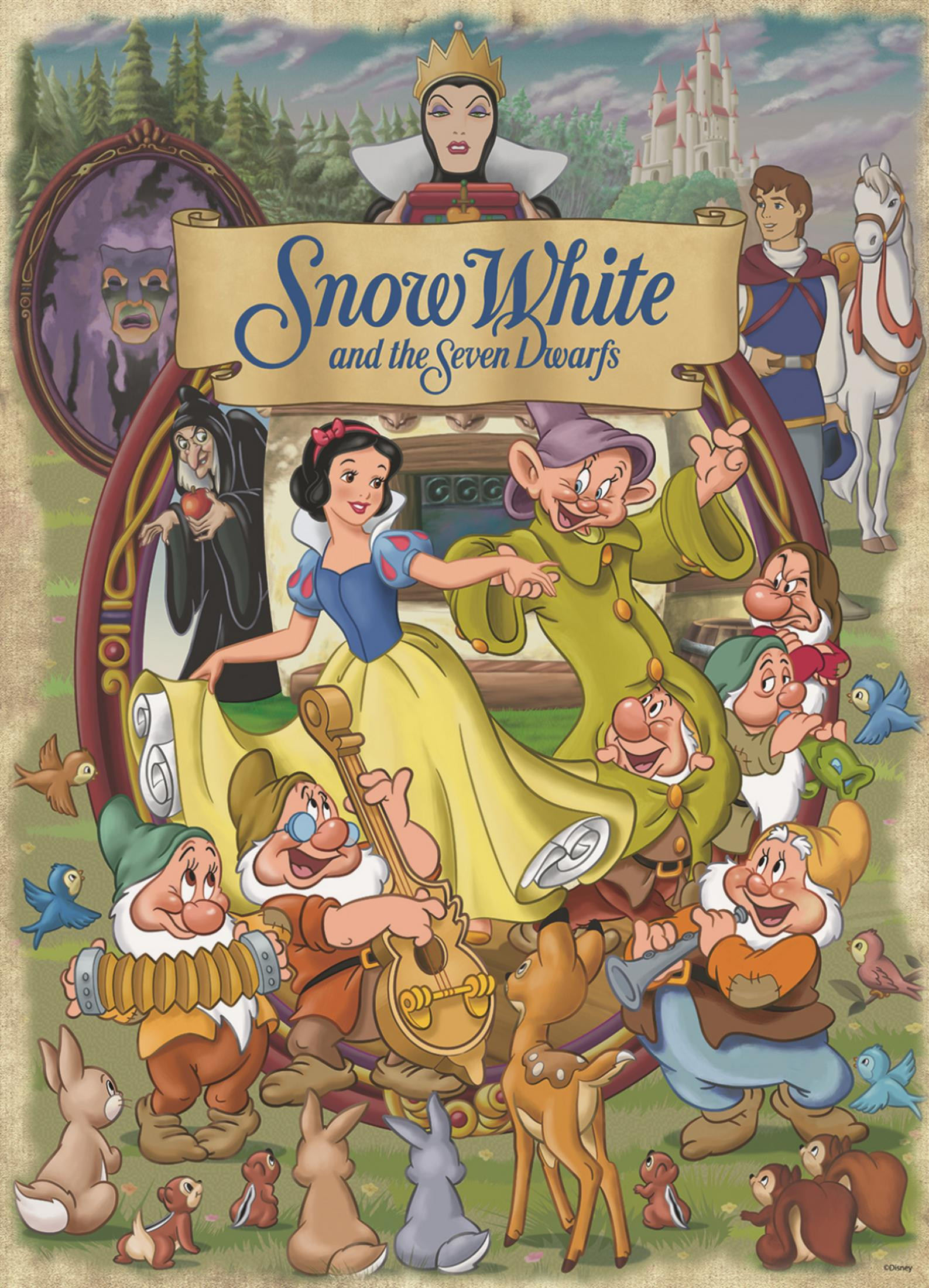 Puzzle JUMBO Disney Snow White Snow White Movie Poster 1000 pcs ...