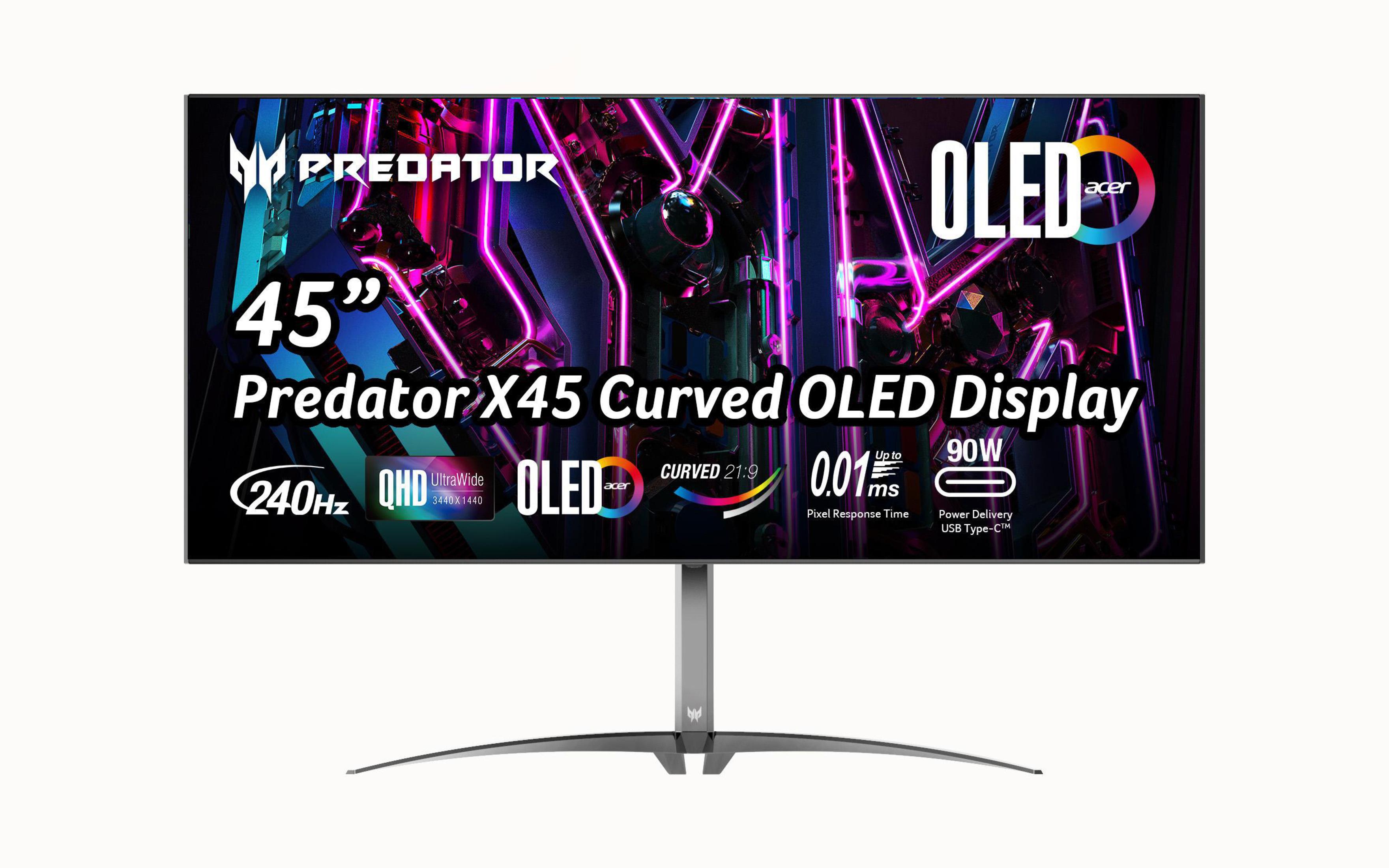 ACER PREDATOR X45 44,5 GAM/ UWQHD/240HZ OLED 44,5 Zoll QHD Gaming ...