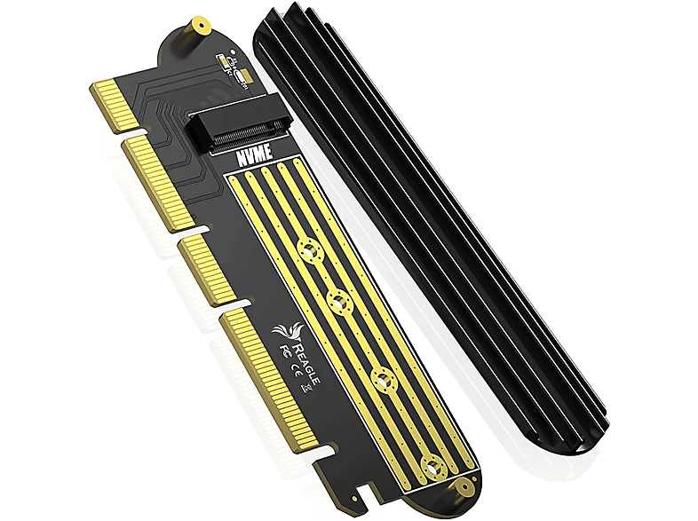 Tarjeta PCI-E | REAGLE PCI-E x16 x8 x4 m.2 SSD NVMe 64Gbps, Negro ...