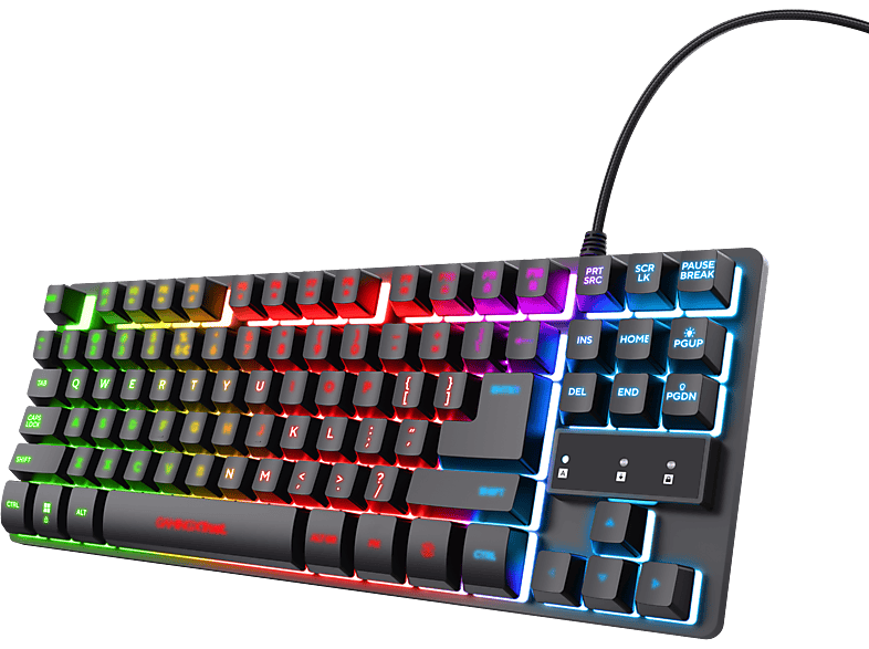 Teclado gaming | TRUST GXT 833 Thado, Alámbrico, Teclas iluminadas ...