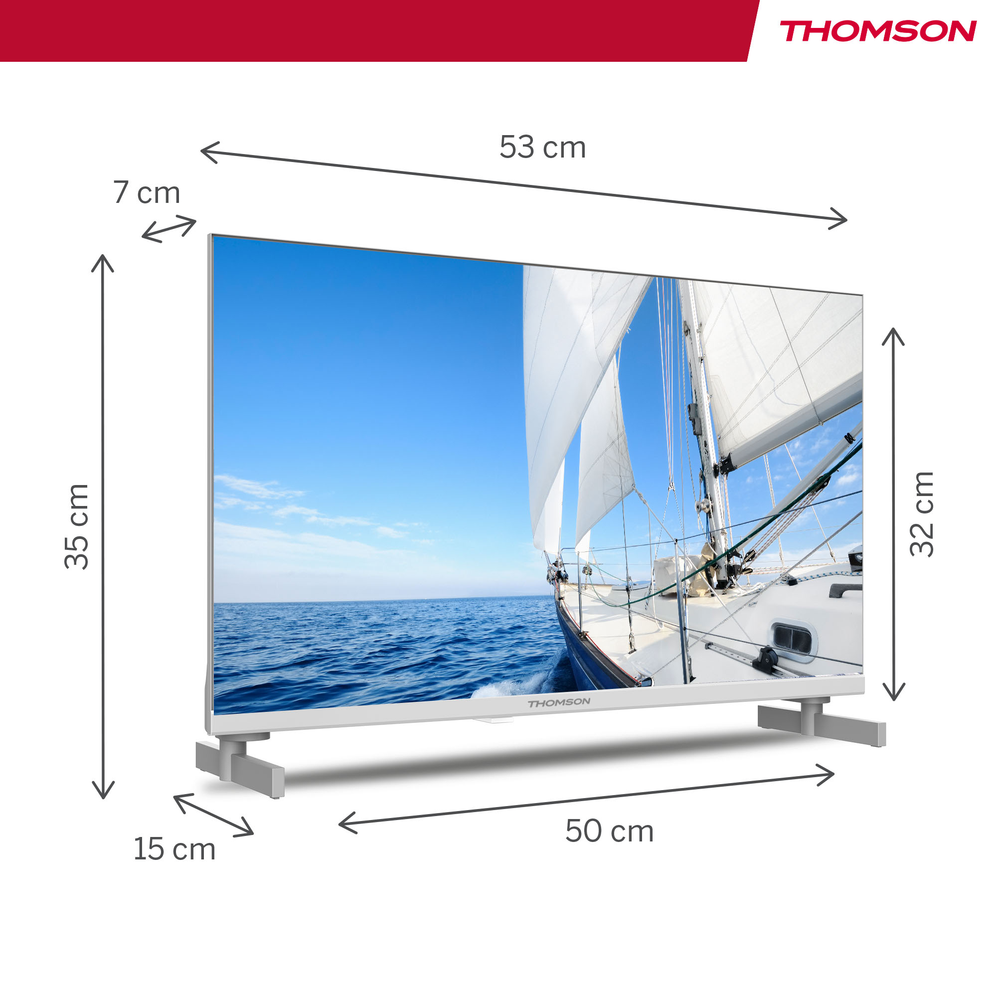 THOMSON 24HG2S14CW LED TV (Flat, 24 Zoll / 60,96 cm, HD, SMART TV ...