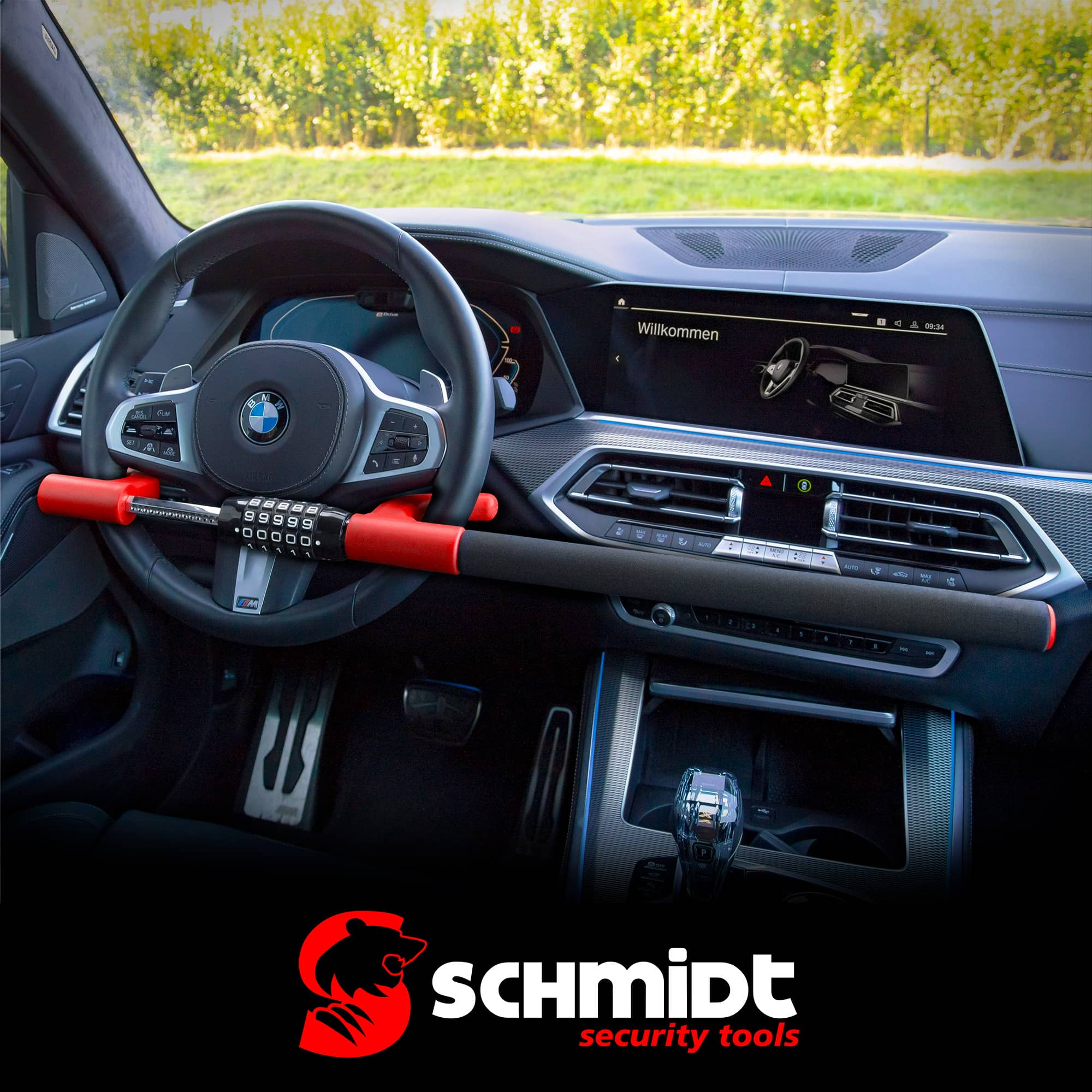 SCHMIDT SECURITY TOOLS Lenkradschloss LS-1000 KFZ Diebstahlsicherung ...