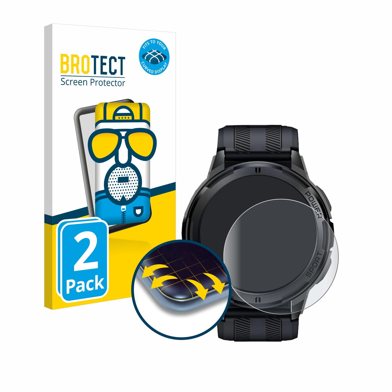 BROTECT 2x Flex matt Full-Cover 3D Curved Schutzfolie(für Oukitel BT10 ...