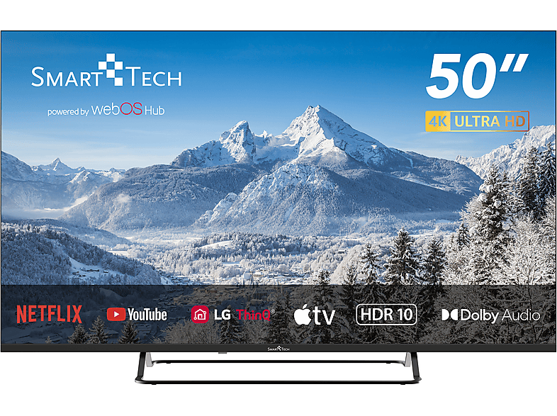TV LED 50" - SMART TECH 50UW02V, UHD 4K, ARM cortex –CA75*2, CA55*2 &1.0 GHZ, Smart TV, DVB-T2 ...