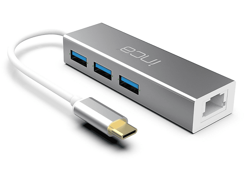 INCA X4: USB 3.0, Ethernet RJ45 Multiplexer, USB-Hub, Silber | MediaMarkt