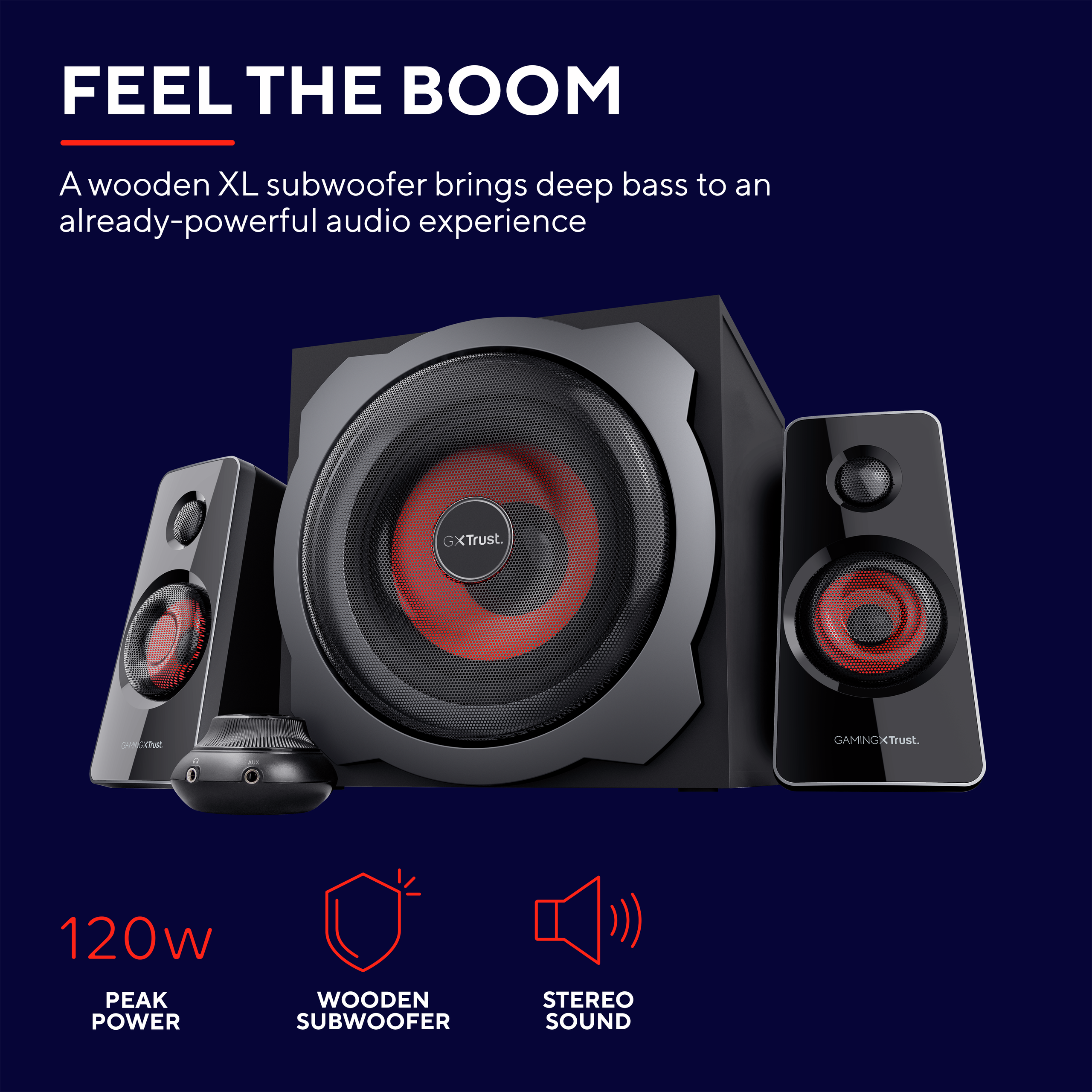 TRUST GXT 38 Tytan 2.1 Subwoofer Speakerset | Zwart | MediaMarkt
