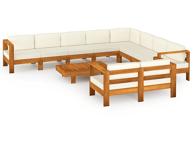 VIDAXL 3057945 Gartentisch- und Stuhlset, Weiß | SATURN