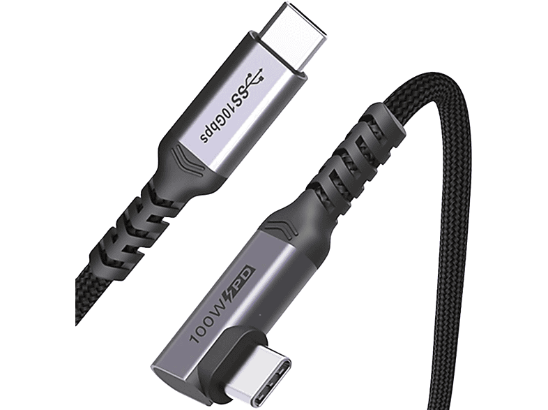 Cable USB-C a USB-C | REAGLE Thunderbolt 4K 60Hz QC 5A PD 100W Angular 10 Gbps 1M, USB 3.2, USB ...