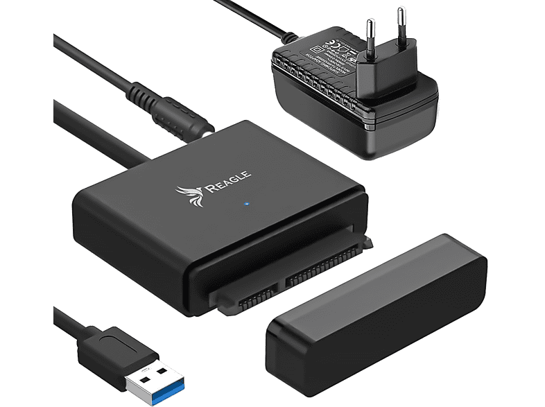 Adaptador informática | USB 3.1 SATA 3.5" 2.5" HDD SSD REAGLE, Negro ...