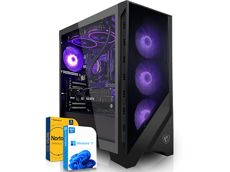 SYSTEMTREFF Basic Gaming AMD Ryzen 5 4500, Gaming PC mit AMD Ryzen™ 5 4500 Prozessor, 16 GB RAM ...