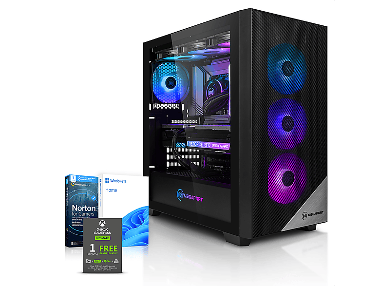MEGAPORT Gaming PC Maverick Intel Core i7-14700KF, PC Gaming Core™ i7 ...
