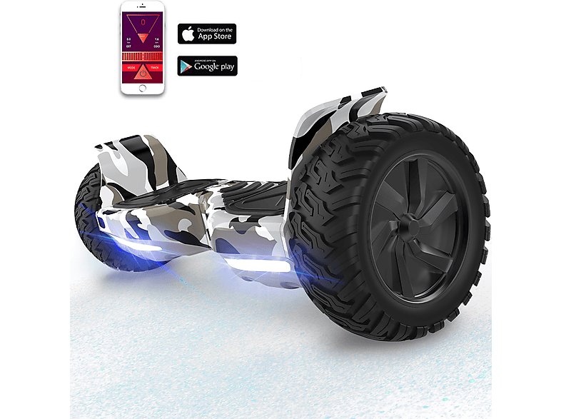 RCB Hoverboard HM2, LED Lights, App, Bluetooth E-Board (8,5 Zoll ...