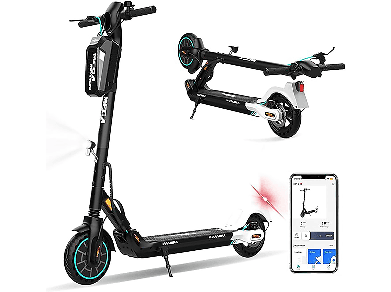 MEGA MOTION Faltbarer E-Roller mit Straßenzulassung ABE mit App E ...