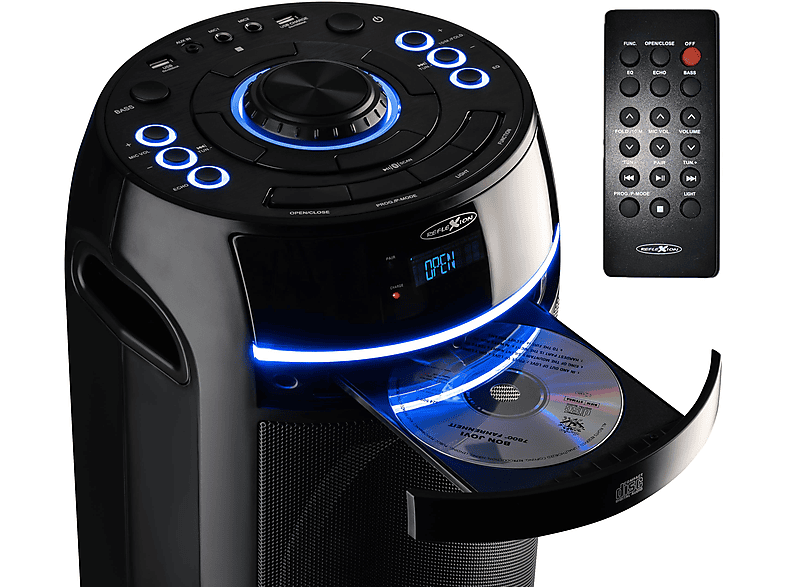 REFLEXION PS10BTCD/N Bluetooth Lautsprecher schwarz | MediaMarkt